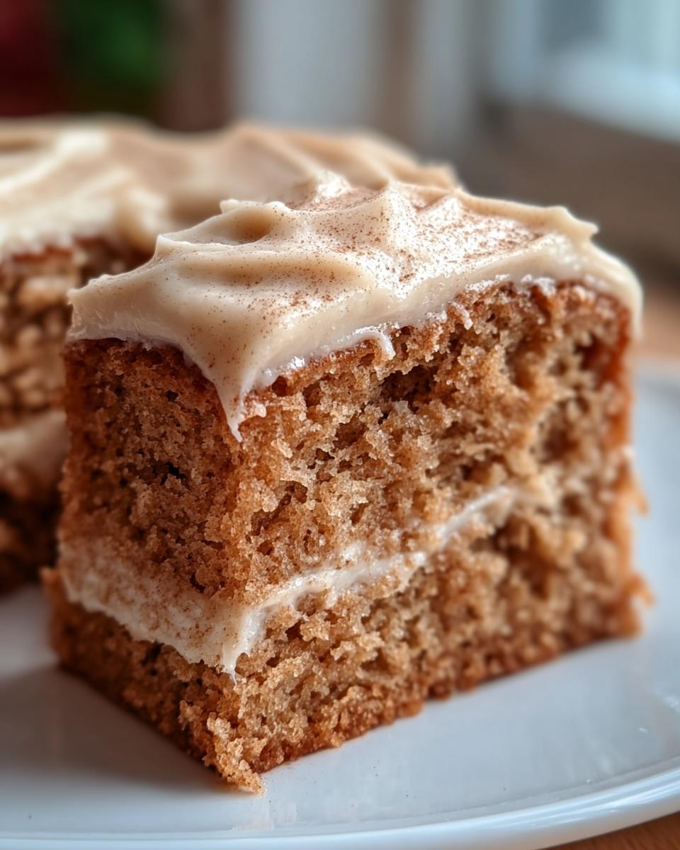 Applesauce Cake with Cinnamon Cream Cheese Frosting - Cooking Leader