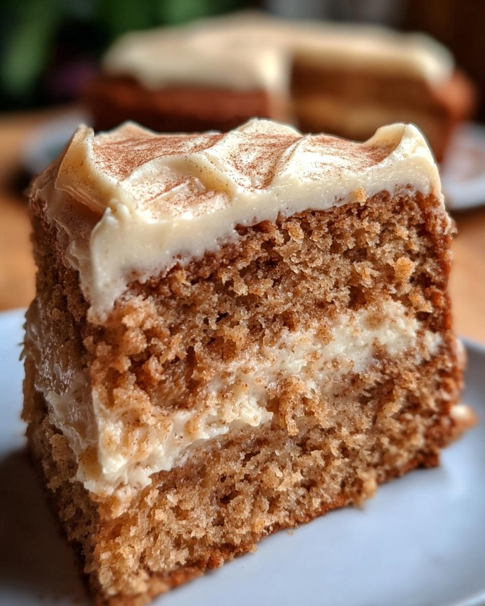 Applesauce Cake with Cinnamon Cream Cheese Frosting - Cooking Leader