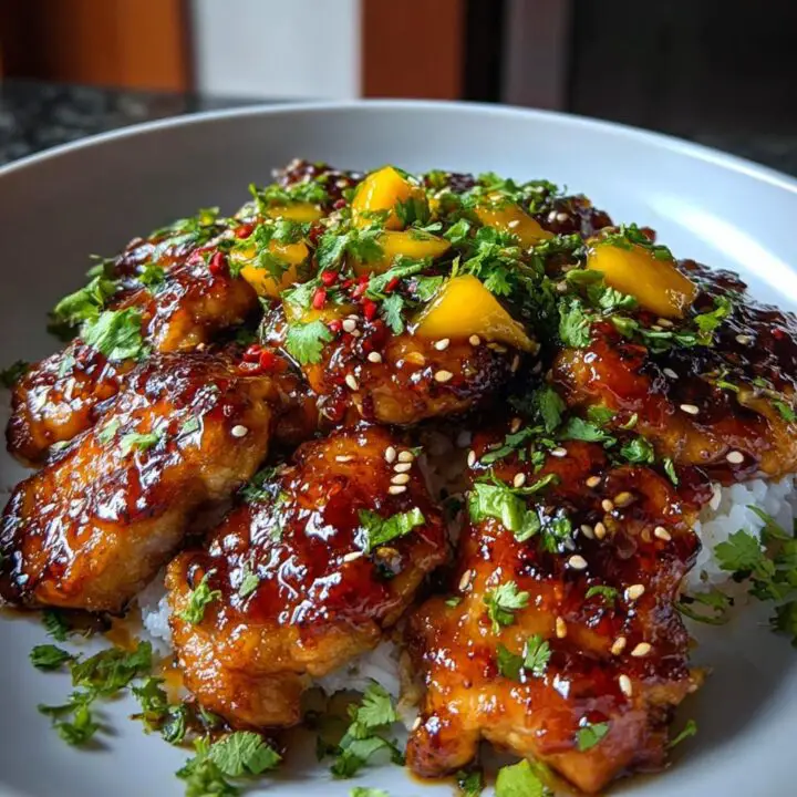 Asian Mango Glazed Chicken - Cooking Leader