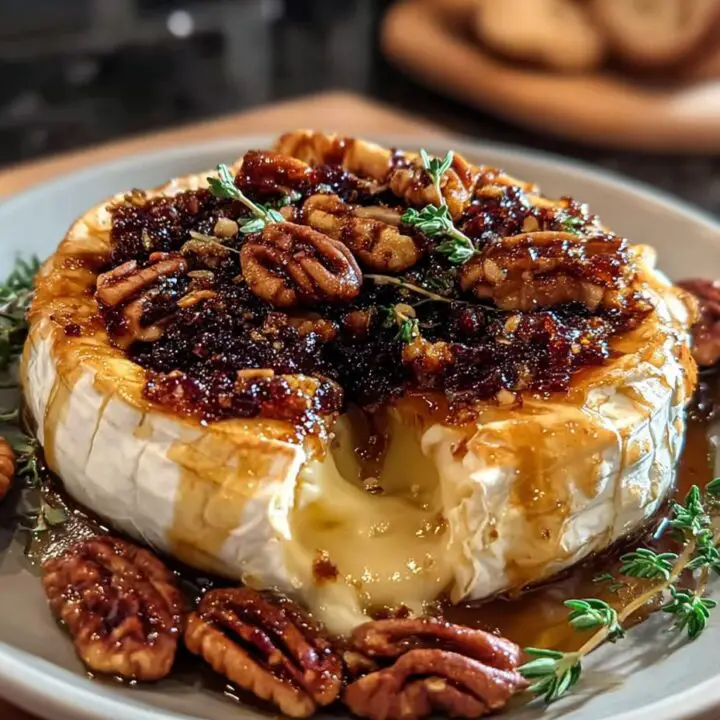 Easy Baked Brie with Fig Jam and Pecans - Cooking Leader