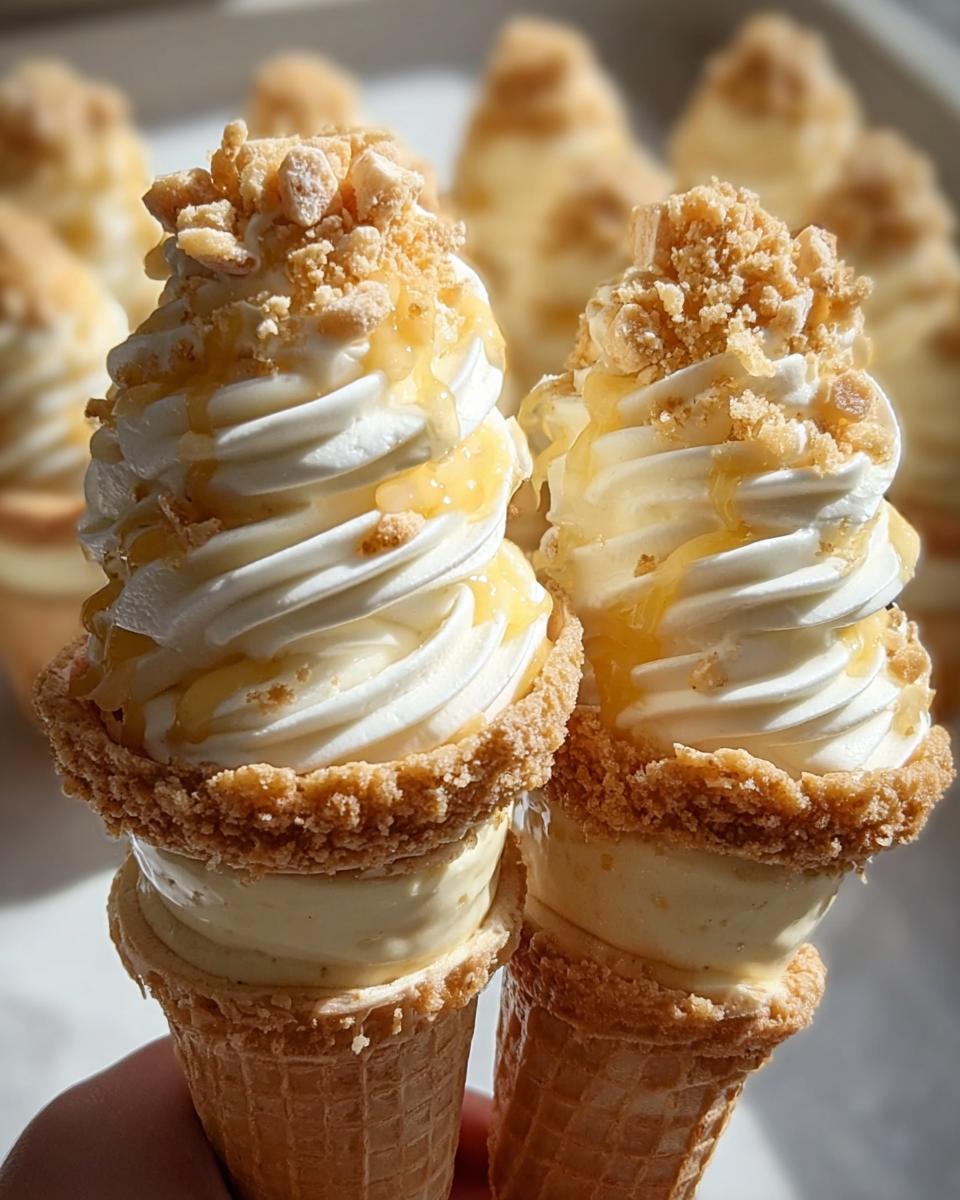 Banana Pudding Cheesecake Cones - Cooking Leader
