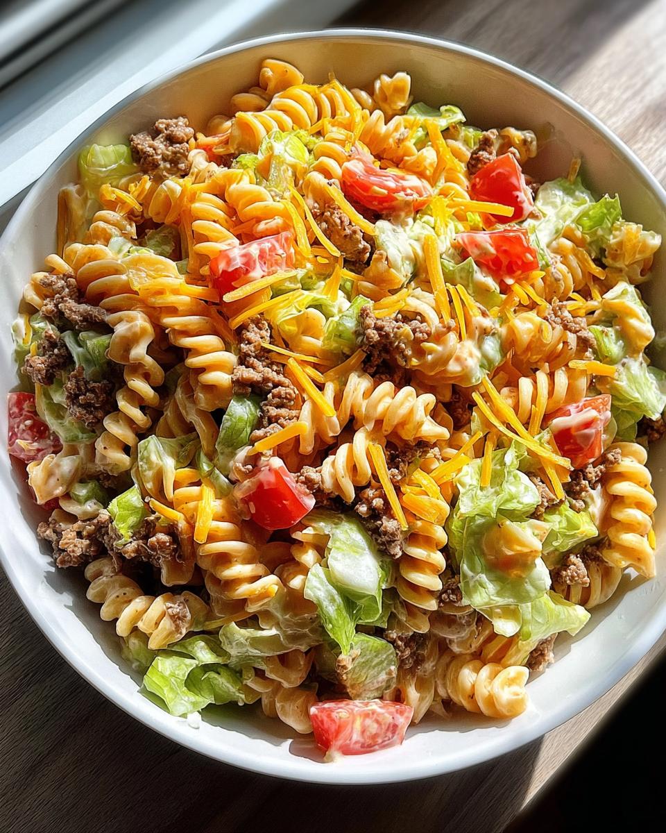 Delicious Big Mac Pasta Salad Recipe - Cooking Leader