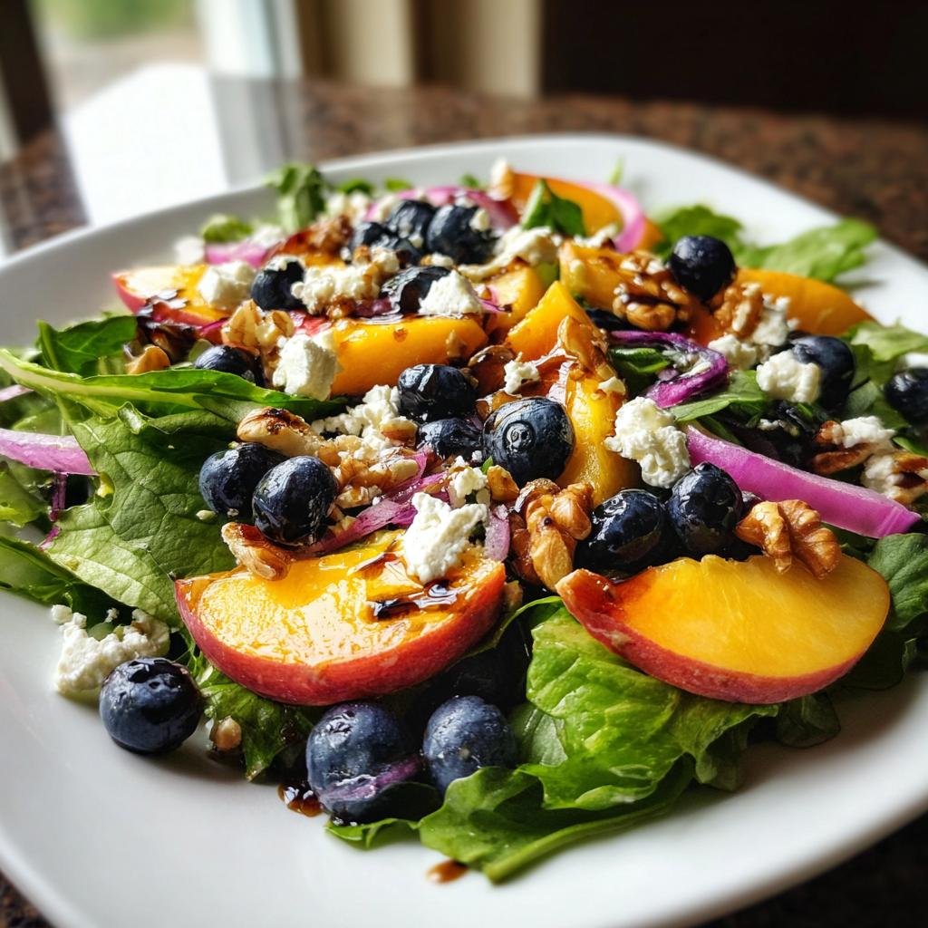 Blueberry Peach Feta Salad in 15 Minutes - Cooking Leader