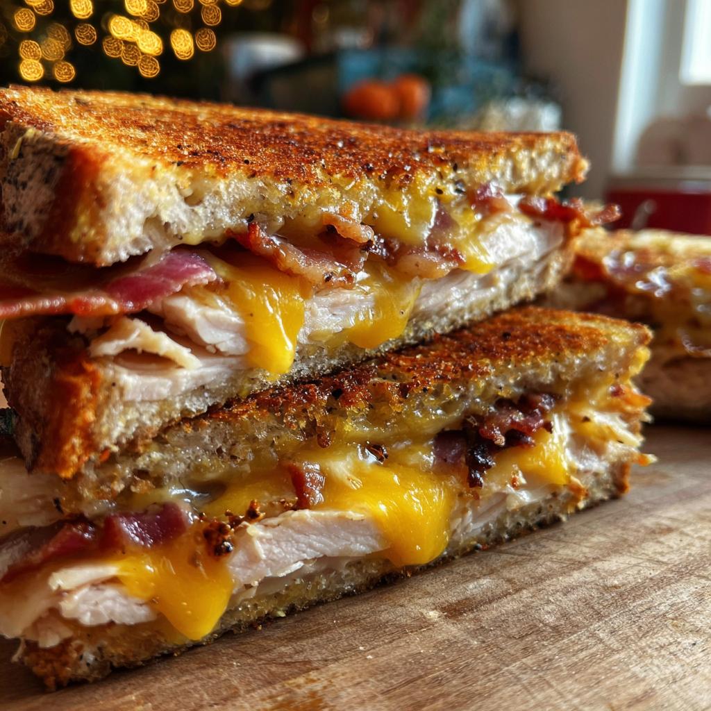 Cheddar and Bacon Turkey Melt on Sourdough - Cooking Leader