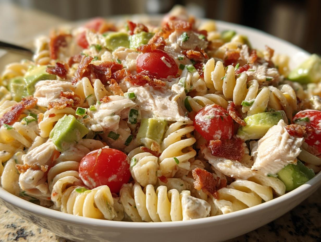 Chicken Club Pasta Salad - Cooking Leader