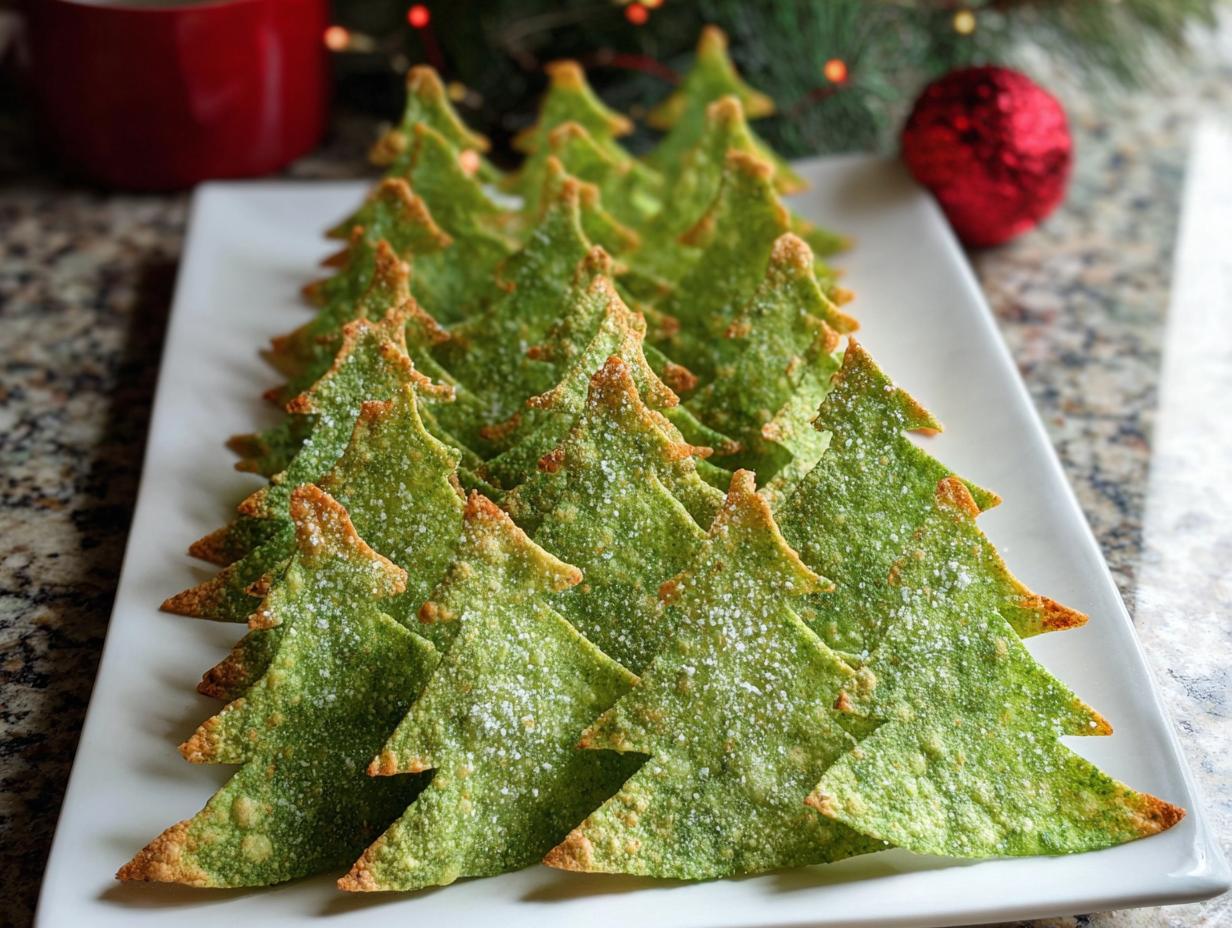 Christmas Tree Tortilla Chips - Cooking Leader