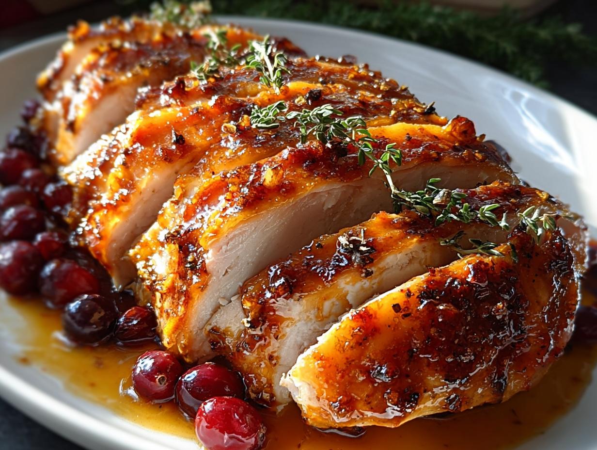Cranberry Orange Glazed Turkey Chest - Cooking Leader