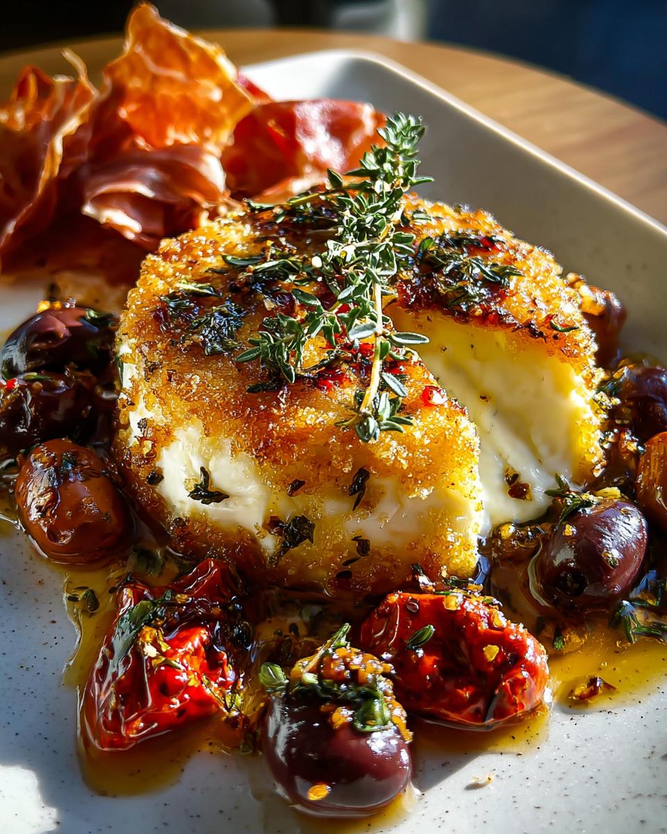 Crispy Fried Brie with Pepper Honey - Cooking Leader