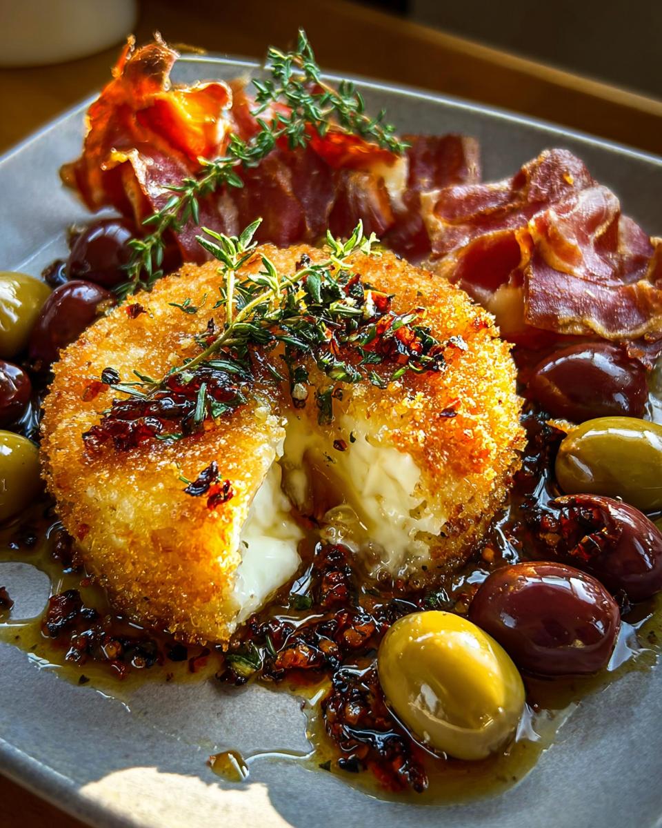 Crispy Fried Brie with Pepper Honey - Cooking Leader