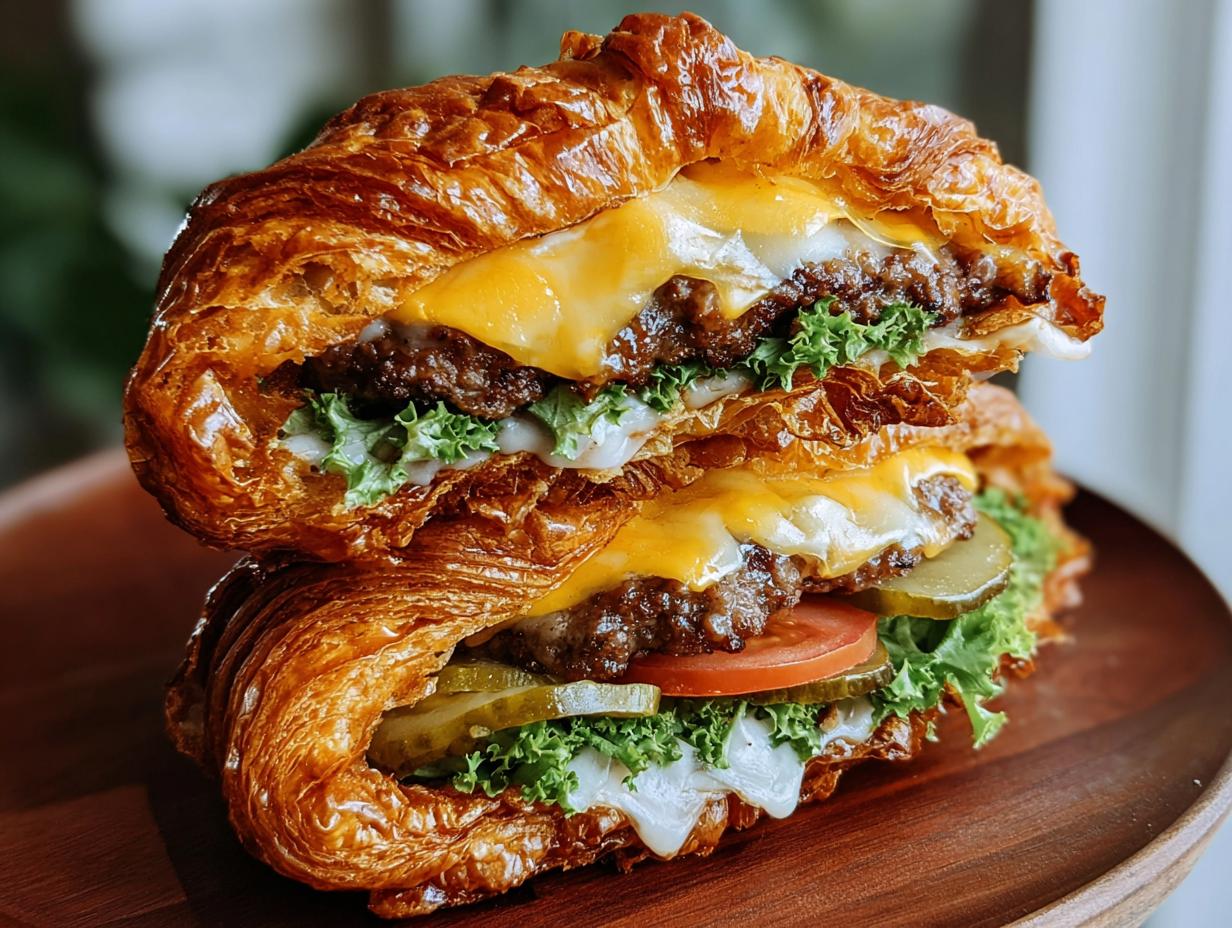 Croissant Smash Burgers - Cooking Leader
