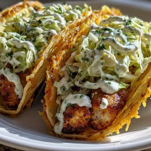 Dill Pickle Ranch Chicken Tacos with Crispy Cheese Lace - Cooking Leader