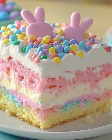 Easter Bunny Poke Cake - Cooking Leader