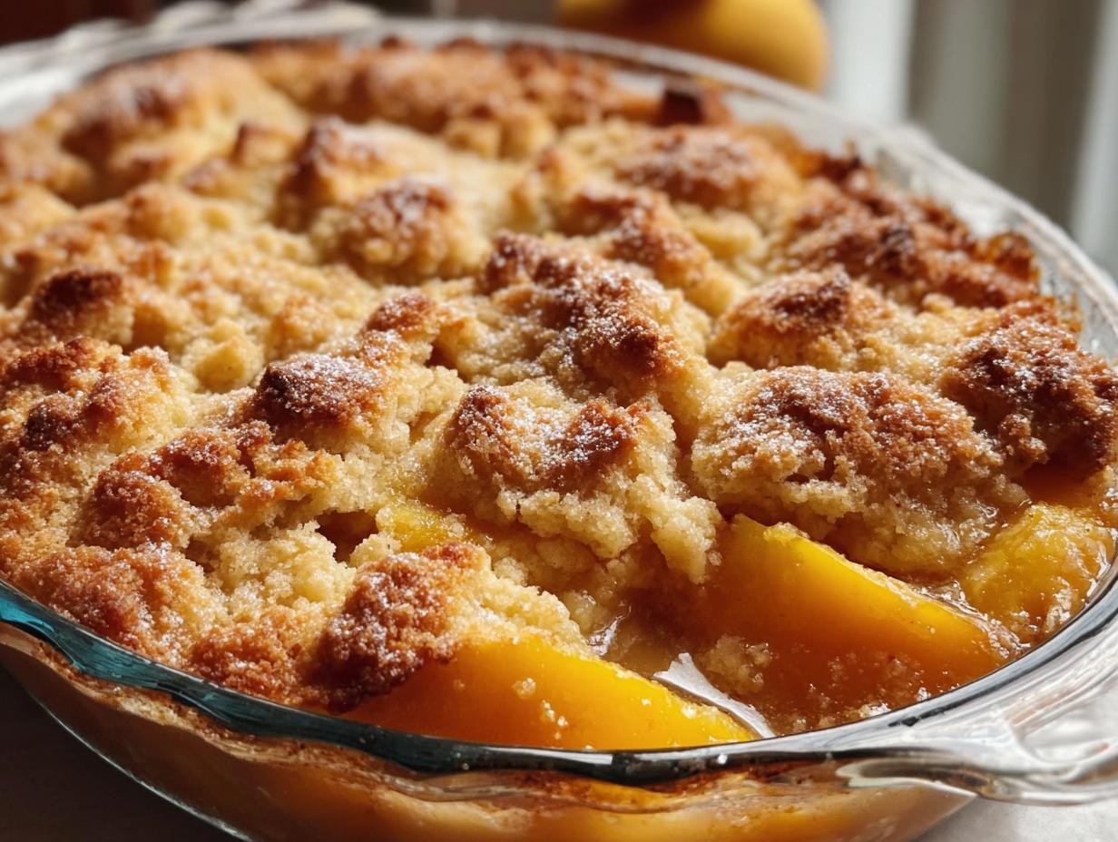 Easy Peach Cobbler - Cooking Leader