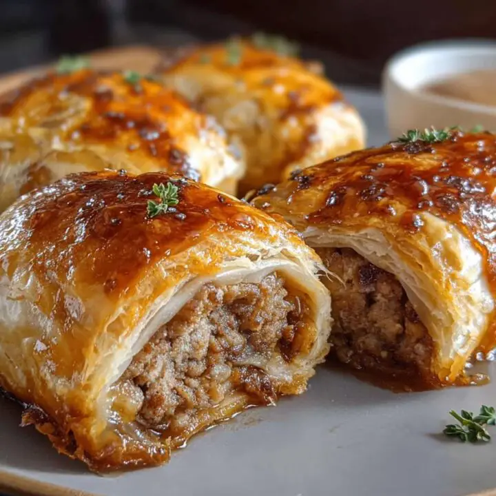 French Onion Sausage Rolls - Cooking Leader