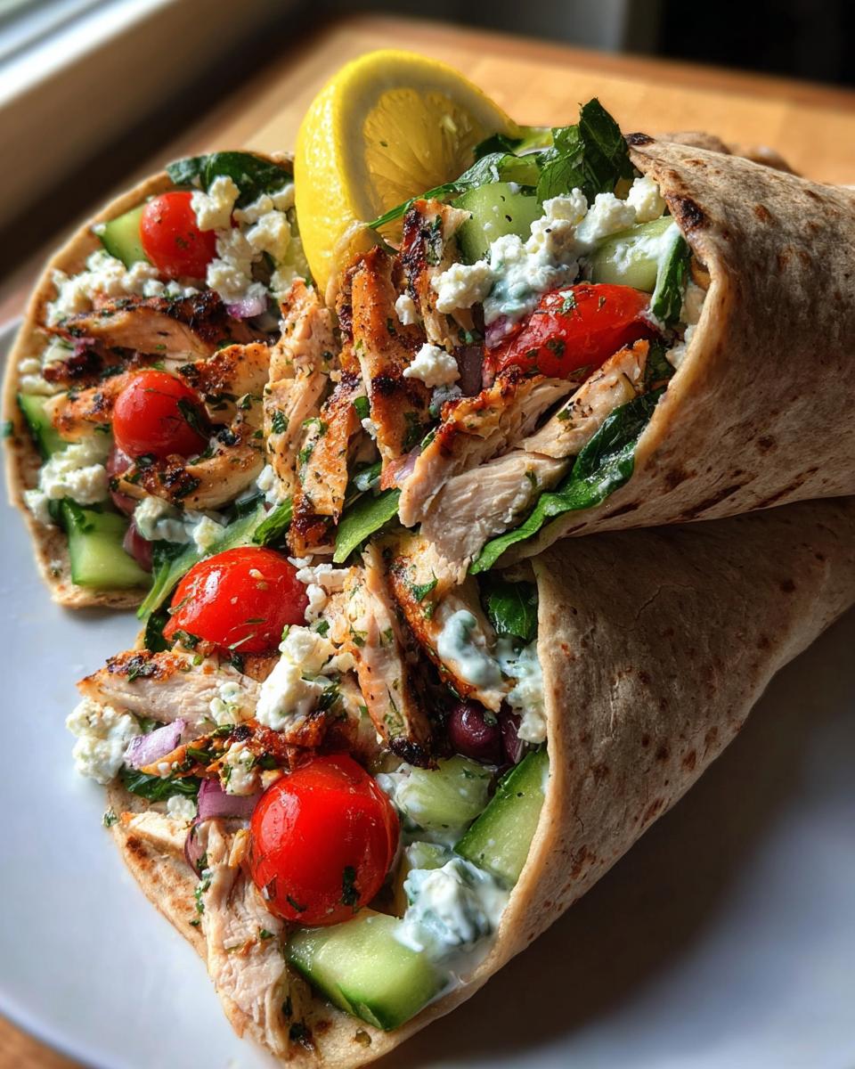 Mediterranean Chicken Wraps - Cooking Leader