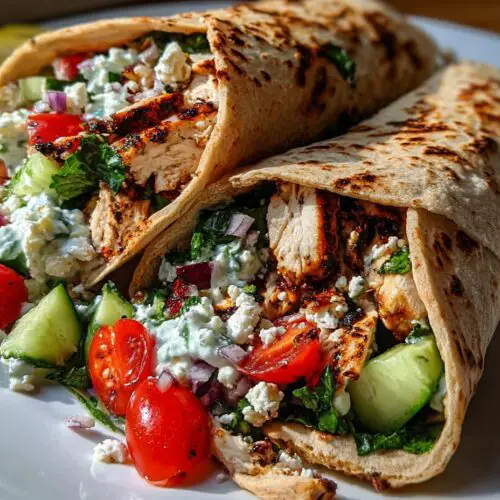 Mediterranean Chicken Wraps - Cooking Leader