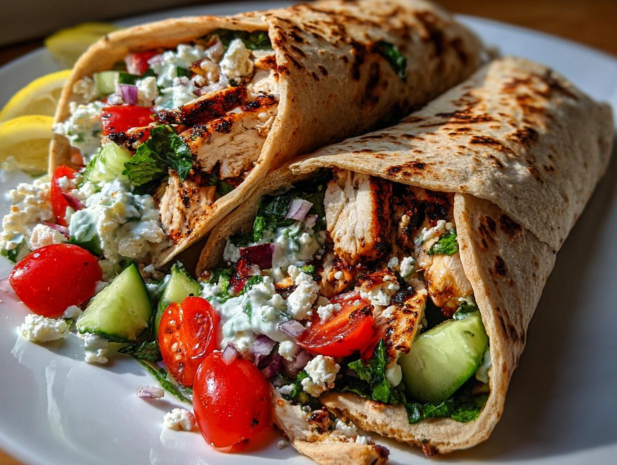 Mediterranean Chicken Wraps - Cooking Leader