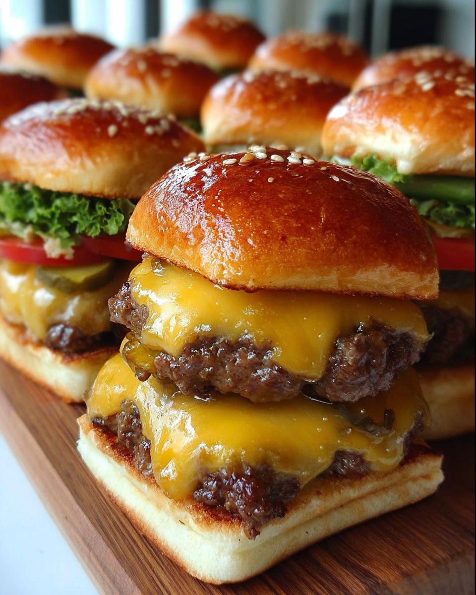 Mini Beef Cheeseburgers - Cooking Leader