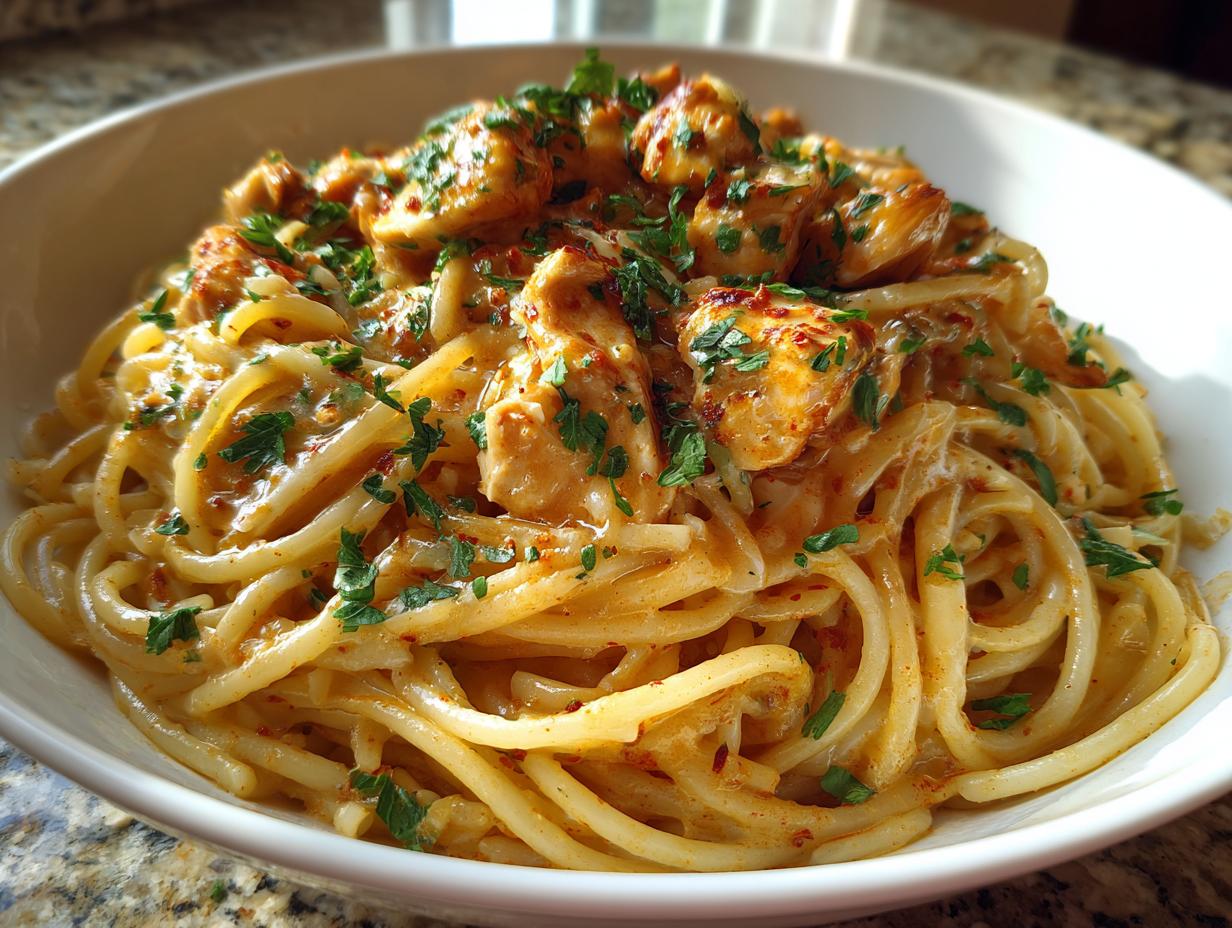 Creamy Monterey Chicken Spaghetti Recipe - Cooking Leader