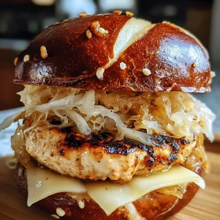 Oktoberfest Maple Mustard Chicken Burger - Cooking Leader