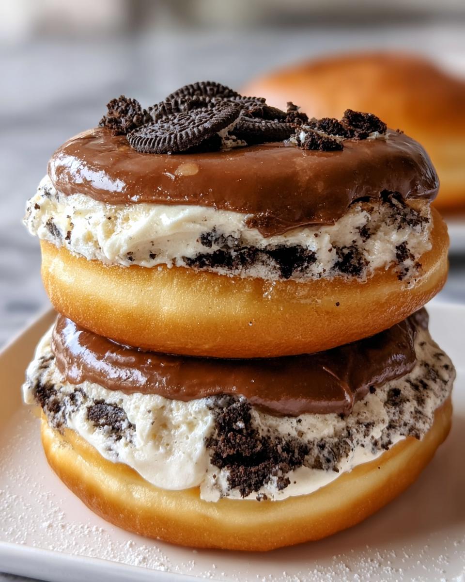 Oreo Cheesecake Donut Sandwich - Cooking Leader