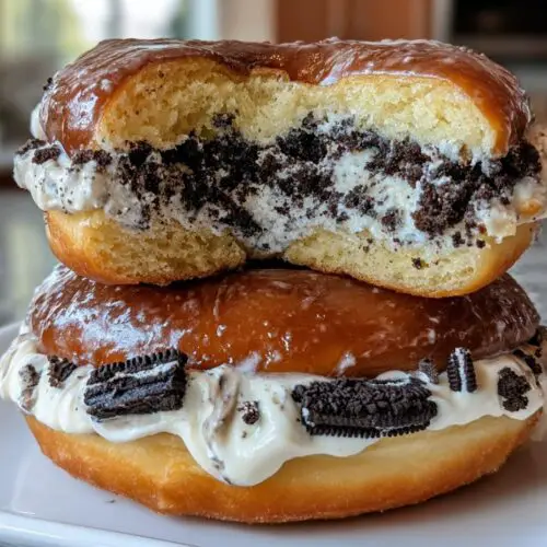 Oreo Cheesecake Donut Sandwich - Cooking Leader