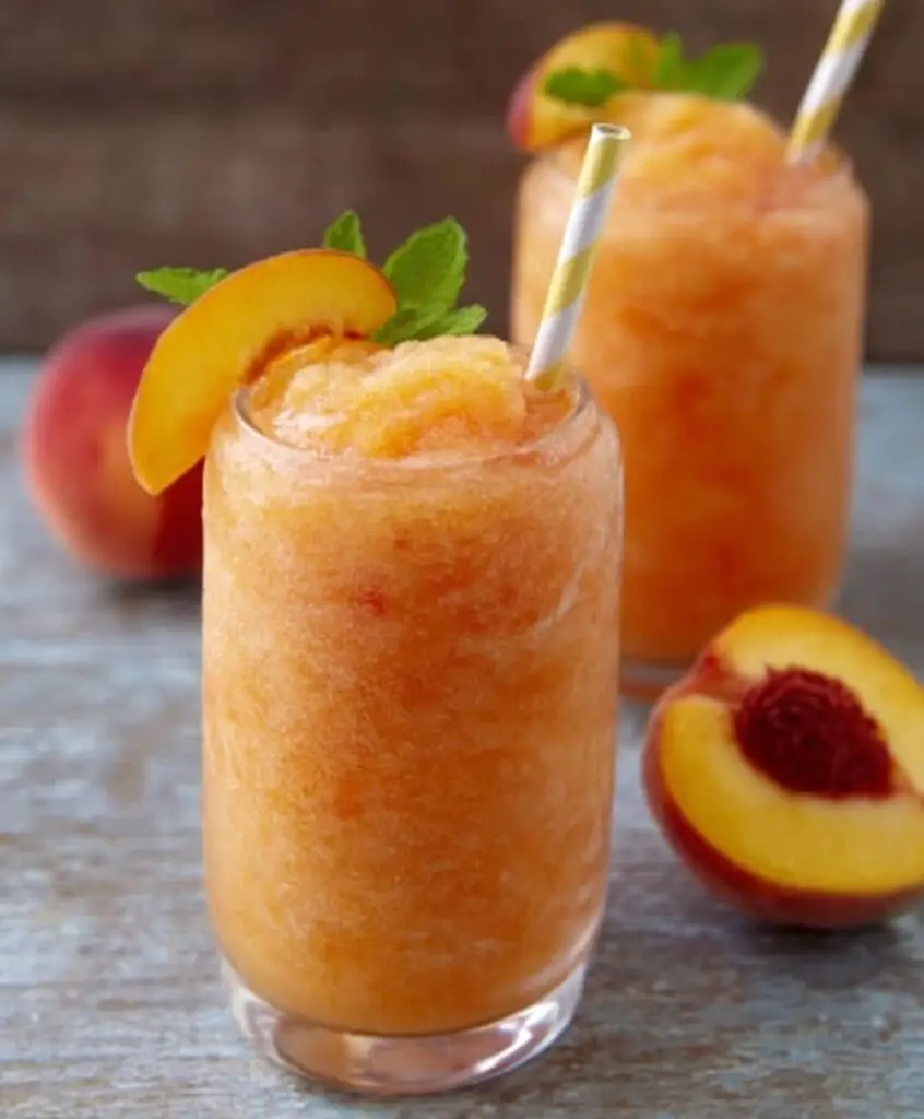 Peach Lemonade Slush - Cooking Leader