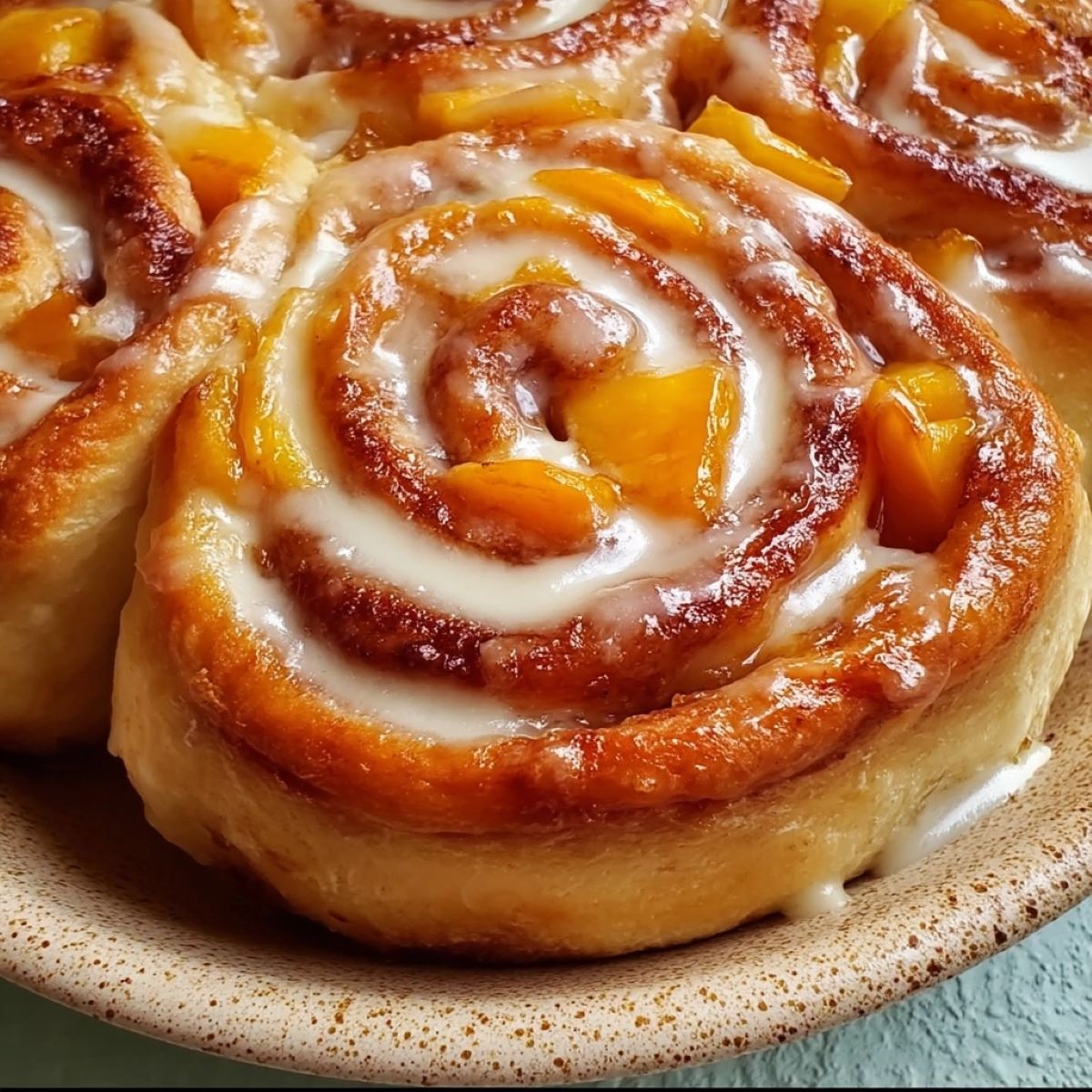Peach Pie Cinnamon Rolls - Cooking Leader
