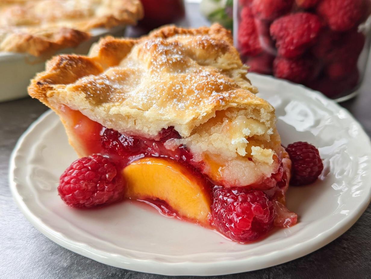 Delicious Peach Raspberry Pie Recipe - Cooking Leader
