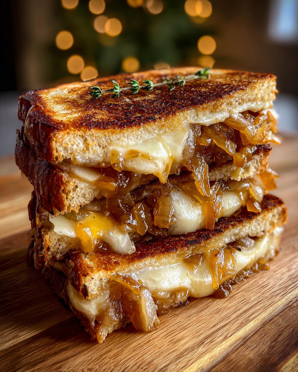 Pear & Apple Grilled Cheese With Caramelized Onions Delight - Cooking ...
