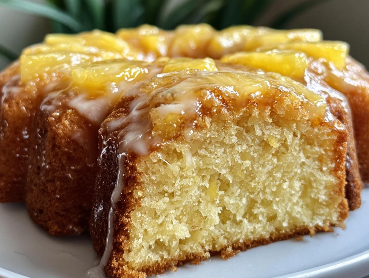 Pineapple Cream Cheese Pound Cake with Pineapple Glaze - Cooking Leader