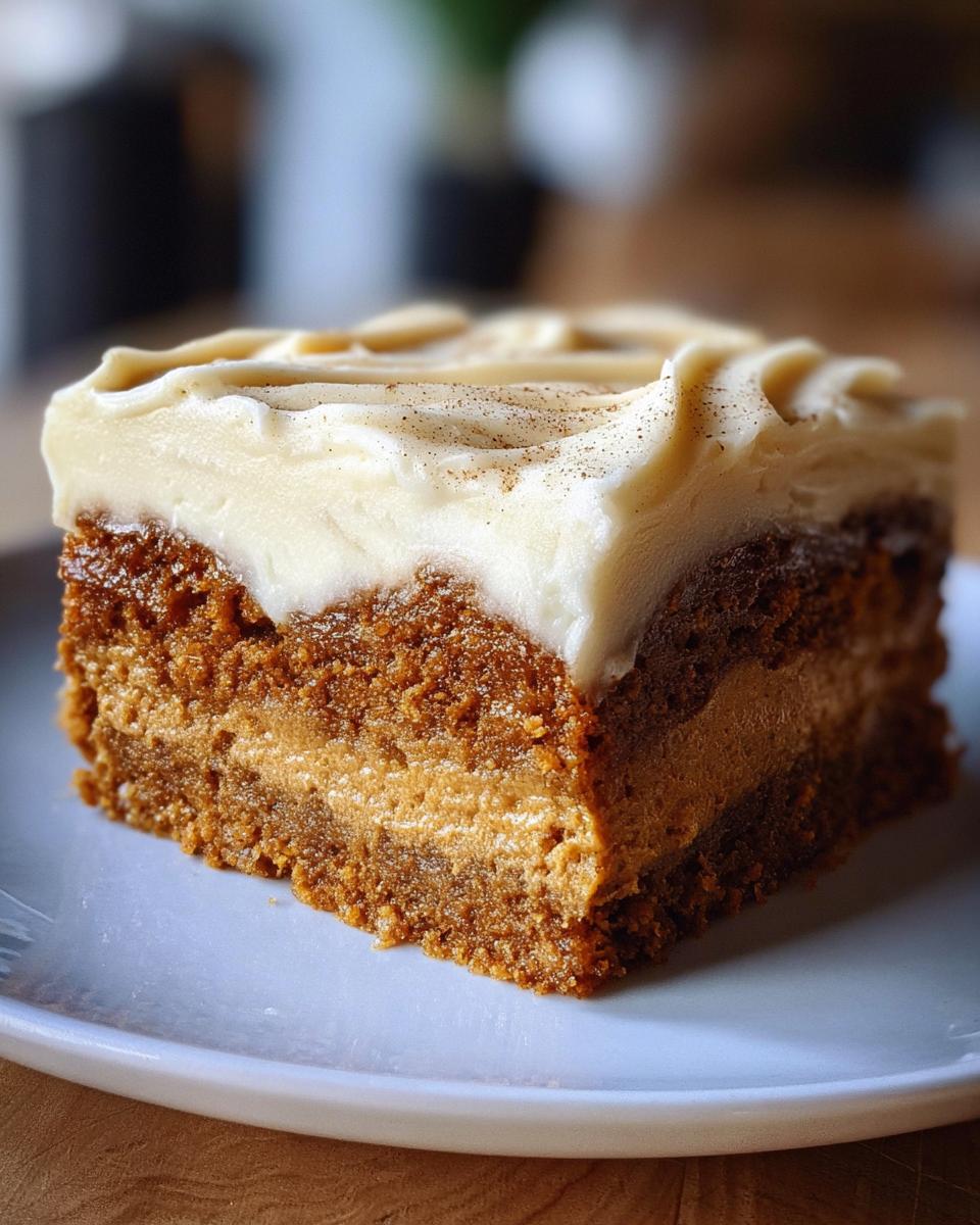 Decadent Pumpkin Spice Gooey Cake with Cream Cheese Frosting - Cooking ...