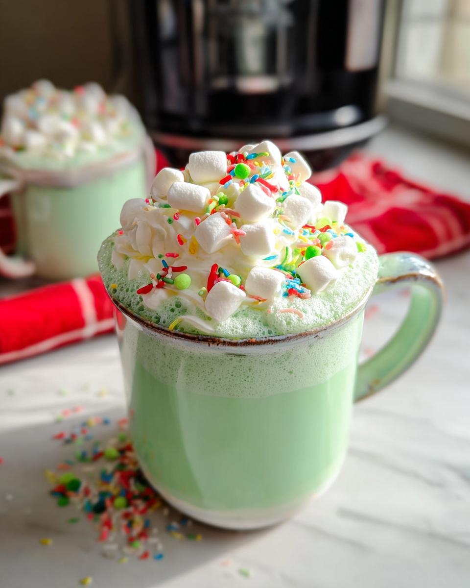 Slow Cooker Grinch Hot Chocolate - Cooking Leader