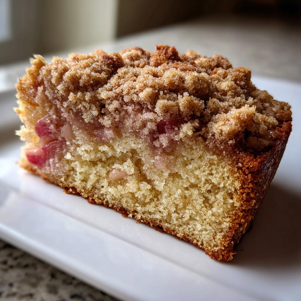 Sour Cream Rhubarb Coffee Cake Recipe - Cooking Leader