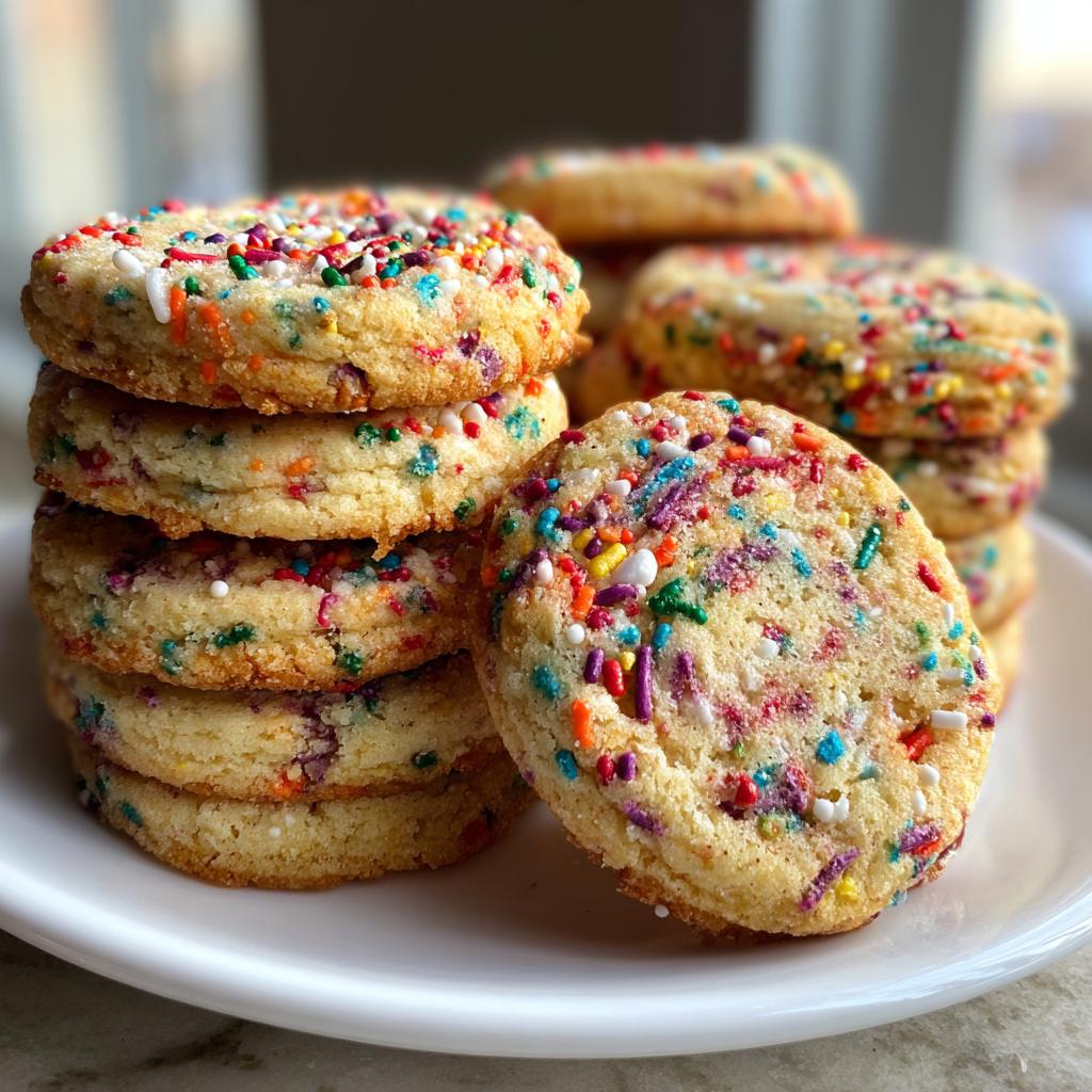 Festive Stacked Christmas Sprinkle Cookies - Cooking Leader