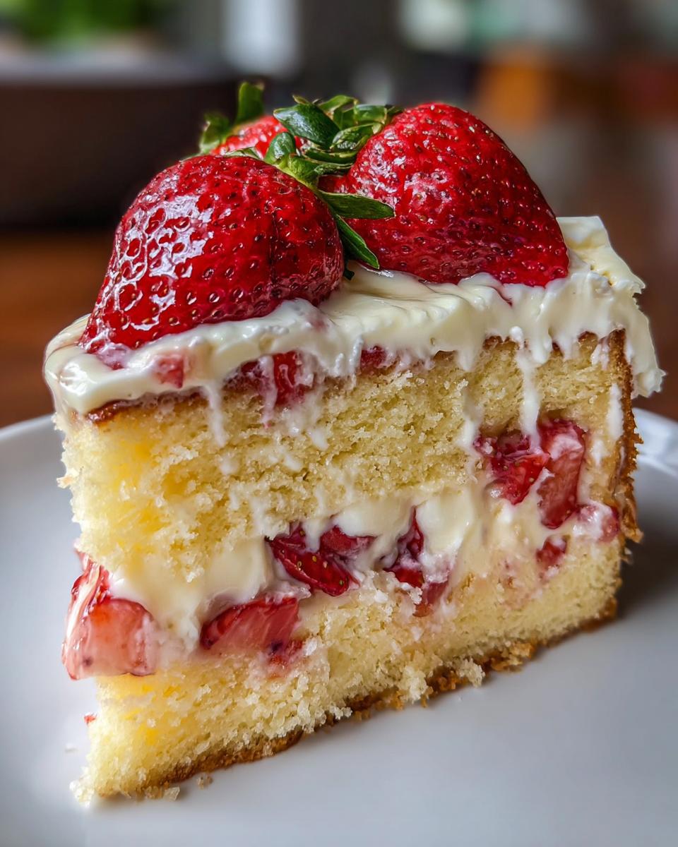 Strawberry Custard Delight Cake - Cooking Leader
