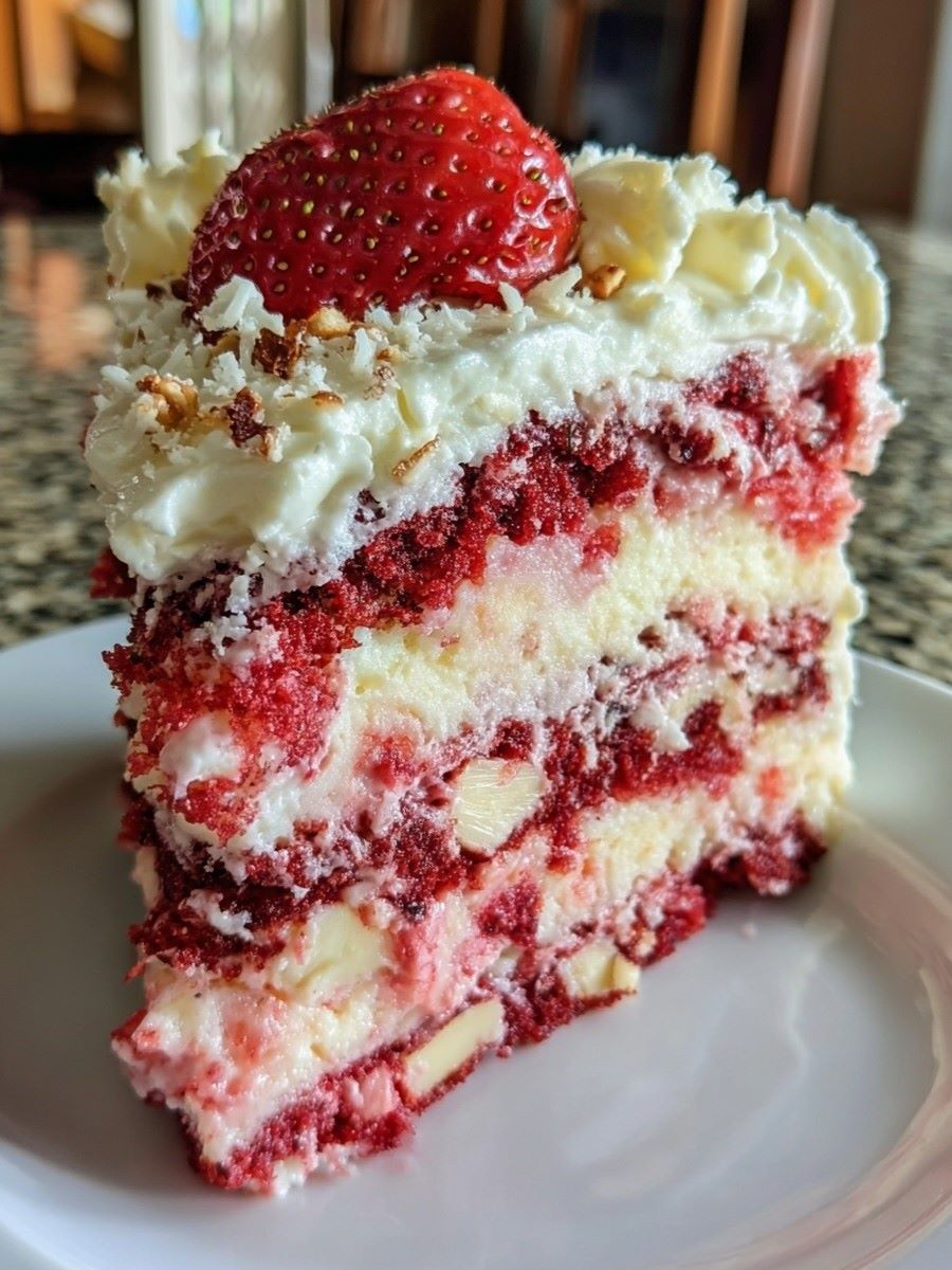 Strawberry Earthquake Cake - Cooking Leader