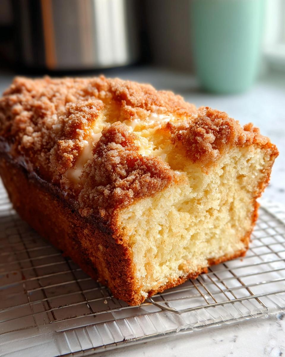 Vanilla Eggnog Bread with Crumb Topping - Cooking Leader