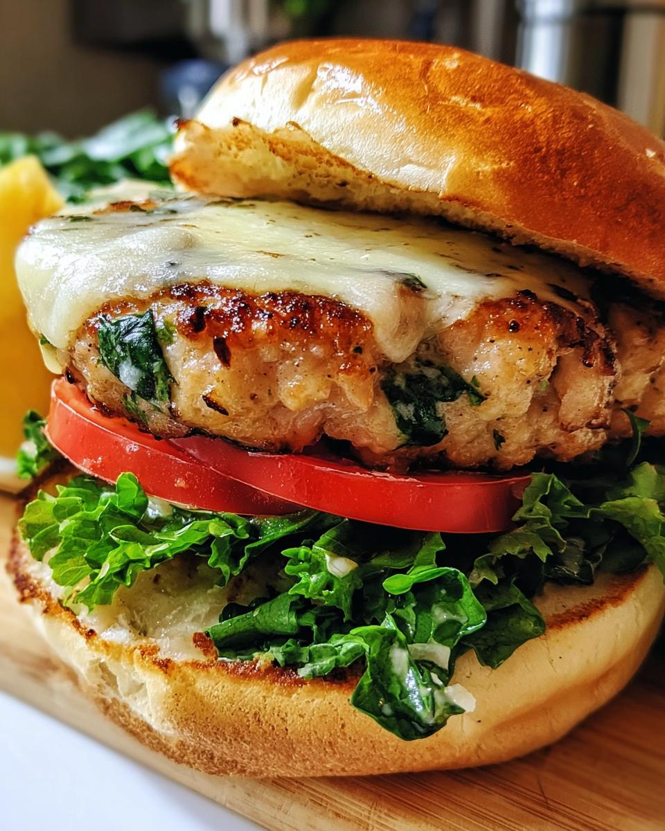 White Cheddar and Spinach Chicken Burgers - Cooking Leader